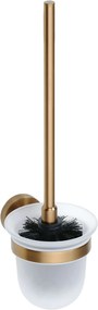Sapho X-Round - WC štětka závěsná, mléčné sklo, matná měď XR303PG