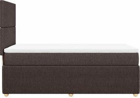 Box spring postel s matrací tmavě hnědá 90x200 cm textil 3294235