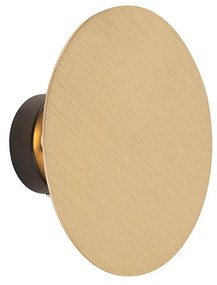 Designová nástěnná lampa kulatá zlatá - Pulley