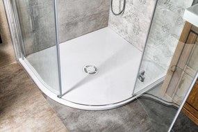 Polysan Polysan, FLEXIA sprchová vanička z litého mramoru čtvrtkruh, s možností úpravy rozměru, 90x90cm, R550, 91181