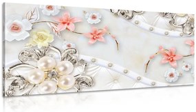 Obraz luxusní květinové šperky - 120x60 cm