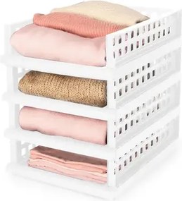 Compactor Midi bílý / Stohovatelný organizér / 4 zásuvky / 34 x 45 x 1