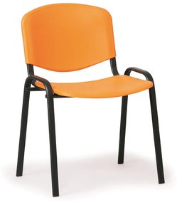 Plastová židle ISO - černé nohy, oranžová