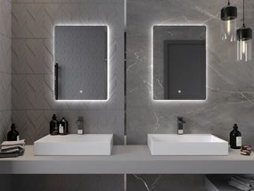 Mexen Sun, LED koupelnové zrcadlo s podsvícením 50 x 70 cm, 6000K, ochrana proti zamlžování, 9807-050-070-611-00
