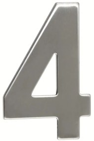 Domovní číslo "4", RN.95L, nerez