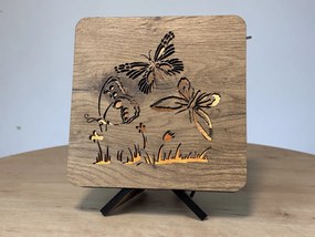 Li-Go "Motýli" lampa 19x19cm provedení povrchu: dub