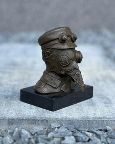 Bronzová socha soška - Morový doktor Steampunk