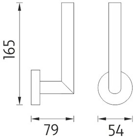 Nimco Držák na toaletní papír rezervní UNIX nerez - UNM 13055R-10