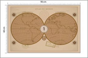 Fototapeta Atlas Du Monde Vintage Vliesová tapeta 152.5x104