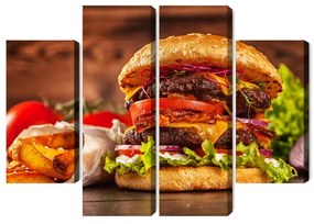 Vícedílný obraz Domácí Hamburger Nedostatek Nedostatek Plátno Canvas 120x90
