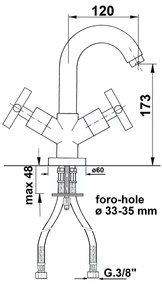 Sapho - Umyvadlová baterie AXIA lesklý chrom