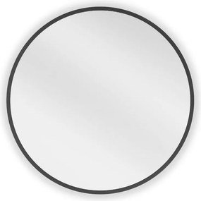 Mexen Loft, kulaté koupelnové zrcadlo 35 cm, barva rámu černá matná, 9850-035-035-000-70