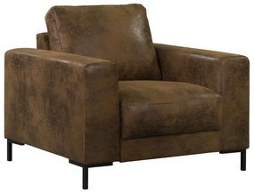 Hnědé křeslo z imitace kůže Lofty Lilly – Miuform