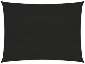 Stínící plachta obdélníková HDPE 2 x 3,5 m Dekorhome Černá