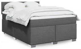 Box spring postel s matrací tmavě šedá 160x200 cm textil 3288240