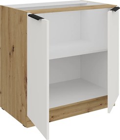 ARIA az | dolní skříňka 80 D 2F policová | 80 cm | ANTI FINGERPRINT povrch | artisan/bílá