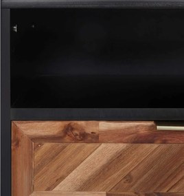 TV stolek 100 x 35 x 45 cm masivní akáciové dřevo a MDF 289903