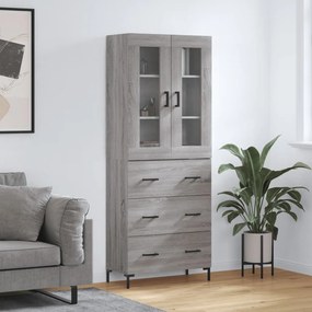 Skříň highboard šedá sonoma 69,5 x 34 x 180 cm kompozitní dřevo 3198407