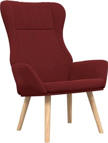 Relaxační křeslo s podnožkou vínové textil 3097890