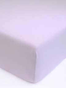 MK Lůžkoviny Jersey prostěradlo s elastanem Deluxe 220 × 200 cm – lila