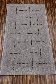 Devos Caby (DC Carpets), Kusový koberec FLOORLUX Silver/Black 20008 – na ven i na doma, 120x170, šedá, chodba / předsíň