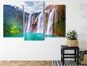 Vícedílný obraz Vodopád V Luopingu Nedostatek Nedostatek Plátno Canvas 90x60