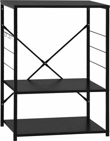 Skříňka na mikrovlnku černá 60x39,6x79,5 cm kompozitní dřevo 288234