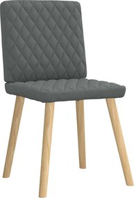Otočné jídelní židle 6 ks tmavě šedé textil 3315492