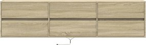 Nástěnná TV skříňka s LED dub sonoma 180 x 31 x 45 cm 3307935