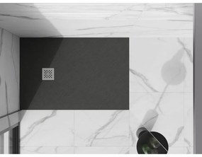 Mexen Stone+ kompozitní čtvercová sprchová vana 120 x 100 cm, Antracit - 44711012