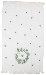 Kuchyňský froté ručník s ratolestí a srdíčkem Lonely Love – 40x66 cm