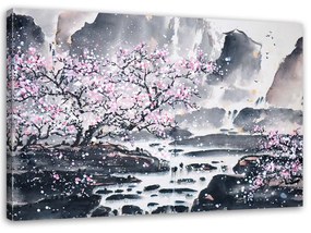 Gario Obraz na plátně Japonský akvarel Rozměry: 60 x 40 cm
