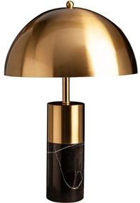 OnaDnes -20% Moebel Living Zlato černá kovová stolní lampa Adore s mramorovou podstavou