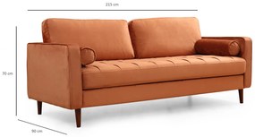 Hanah Home Třímístná pohovka ROME oranžová 560ARE1332