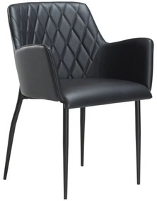 OnaDnes -20% ​​​​​Dan-Form Černá koženková jídelní židle DAN-FORM Rombo