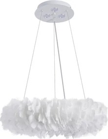 Brilagi - LED Lustr na lanku FEATHER 3xE27/40W/230V + 3xLED/3W pr. 40 cm bílá