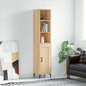 vidaXL Skříň highboard 34,5 x 34 x 180 cm kompozitní dřevo [3190085] Barva: bílá s vysokým leskem