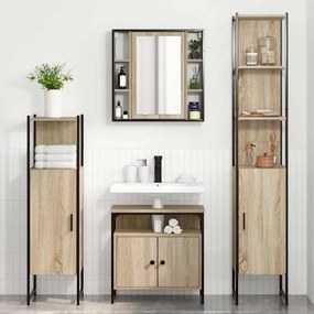 Sada koupelnového nábytku 4 ks Sonoma dub 33 x 33 x 185,5 cm 3399397