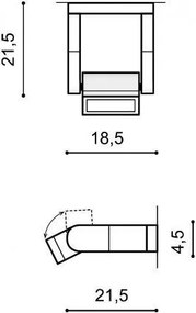 AZZ AZ2132 LED Venkovní nástěnné svítidlo Azzardo Frame wall dark grey AZ2132 8W 800lm 3000K IP54 18,5cm tmavě šedé - AZZARDO