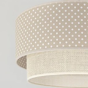 Brilagi-LED Lustr na lanku BOHO BOBO 1xE27/60W/230V pr. 40 cm puntíky béž./krém.