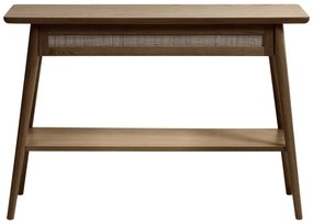Hnědý konzolový stolek s deskou v dubovém dekoru 40x110 cm Barrali – Unique Furniture