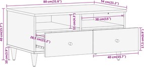 vidaXL Konferenční stolek 80 x 54 x 40 cm masivní mangovníkové dřevo [358261]