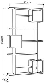SLAVE, regál, knihovna, světlá moka