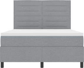 Postel s boxspringem s matrací Světle šedá 140 x 200 cm textil 3339315