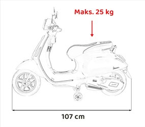 Elektrický skútr Vespa ROMA červený