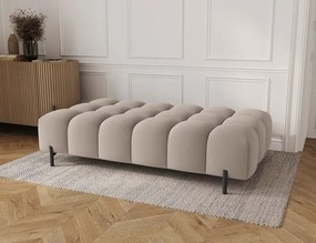 Ferivo prošívaná taška na nožičkách, béžový plyš