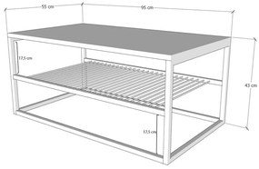 Designový konferenční stolek Galilee 95 cm bílý