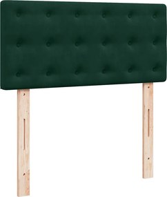 Box spring postel s matrací tmavě zelená 100x200 cm samet 3287677