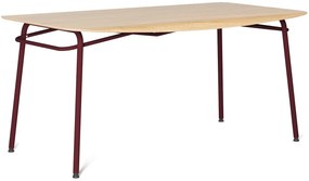 Bordový dubový jídelní stůl Tabanda Troj 160x80 cm