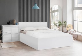 Postel SOFIA 180 x 200 cm, bílá Matrace: Matrace Coco Maxi 20 cm, Rošt: S laťkovým roštem